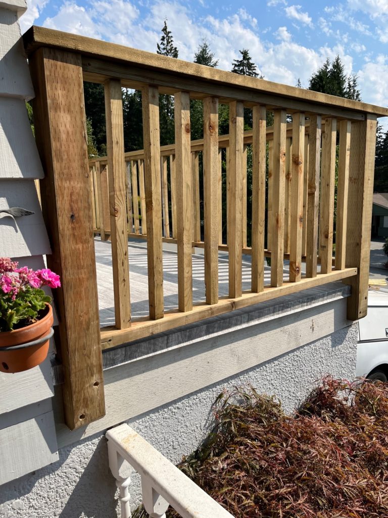 Railing Style 11 Treated Wood Deck Pros Construction And Railing Inc
